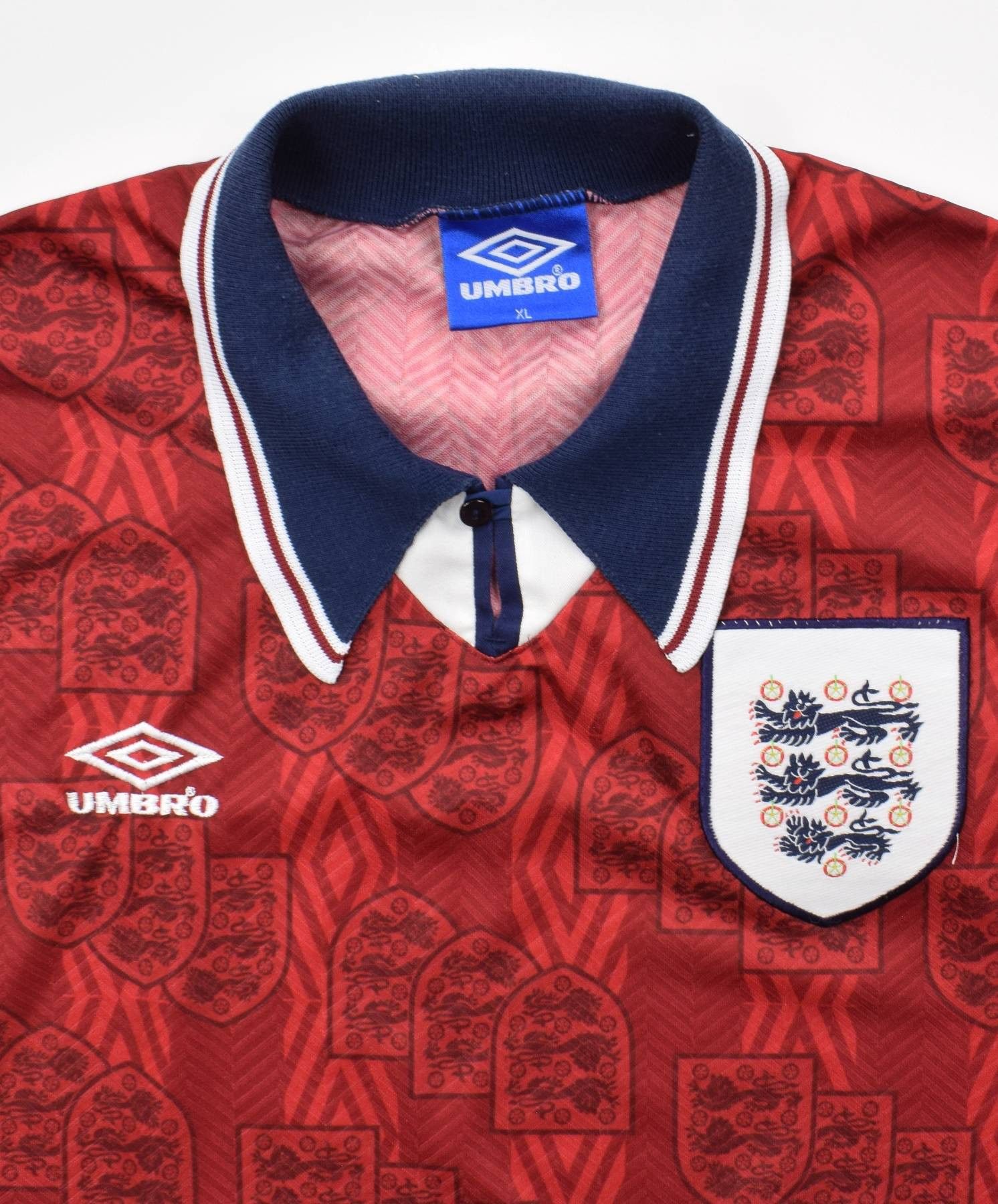 1993-95 ENGLAND SHIRT XL Football / Soccer \ International Teams ...