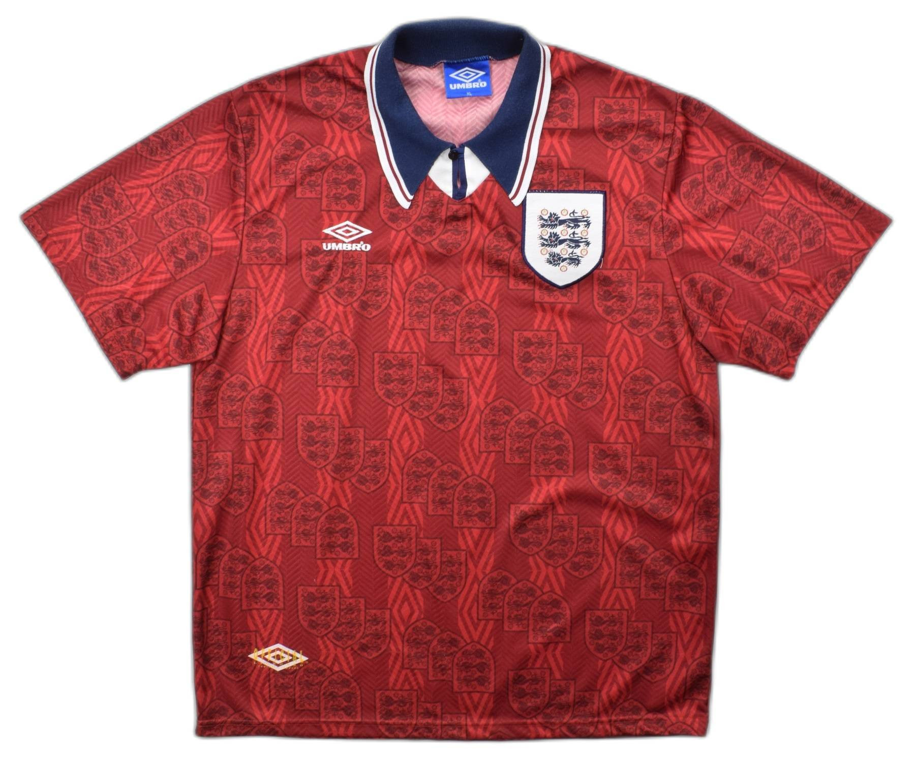 1993-95 ENGLAND SHIRT XL Football / Soccer \ International Teams ...
