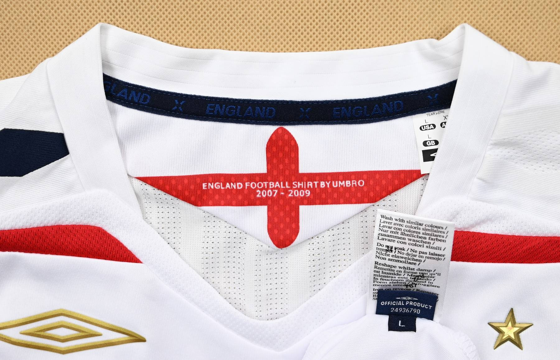 2007-09 ENGLAND SHIRT L Football / Soccer \ International Teams ...