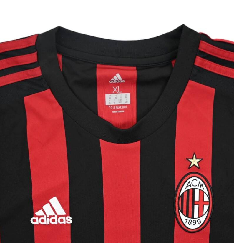 2017-18 AC MILAN SHIRT XL Football / Soccer \ European Clubs \ Italian ...