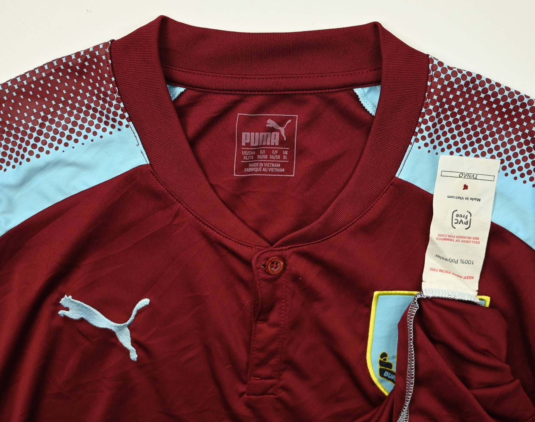 2017-18 BURNLEY FC SHIRT XL Football / Soccer \ Premier League ...