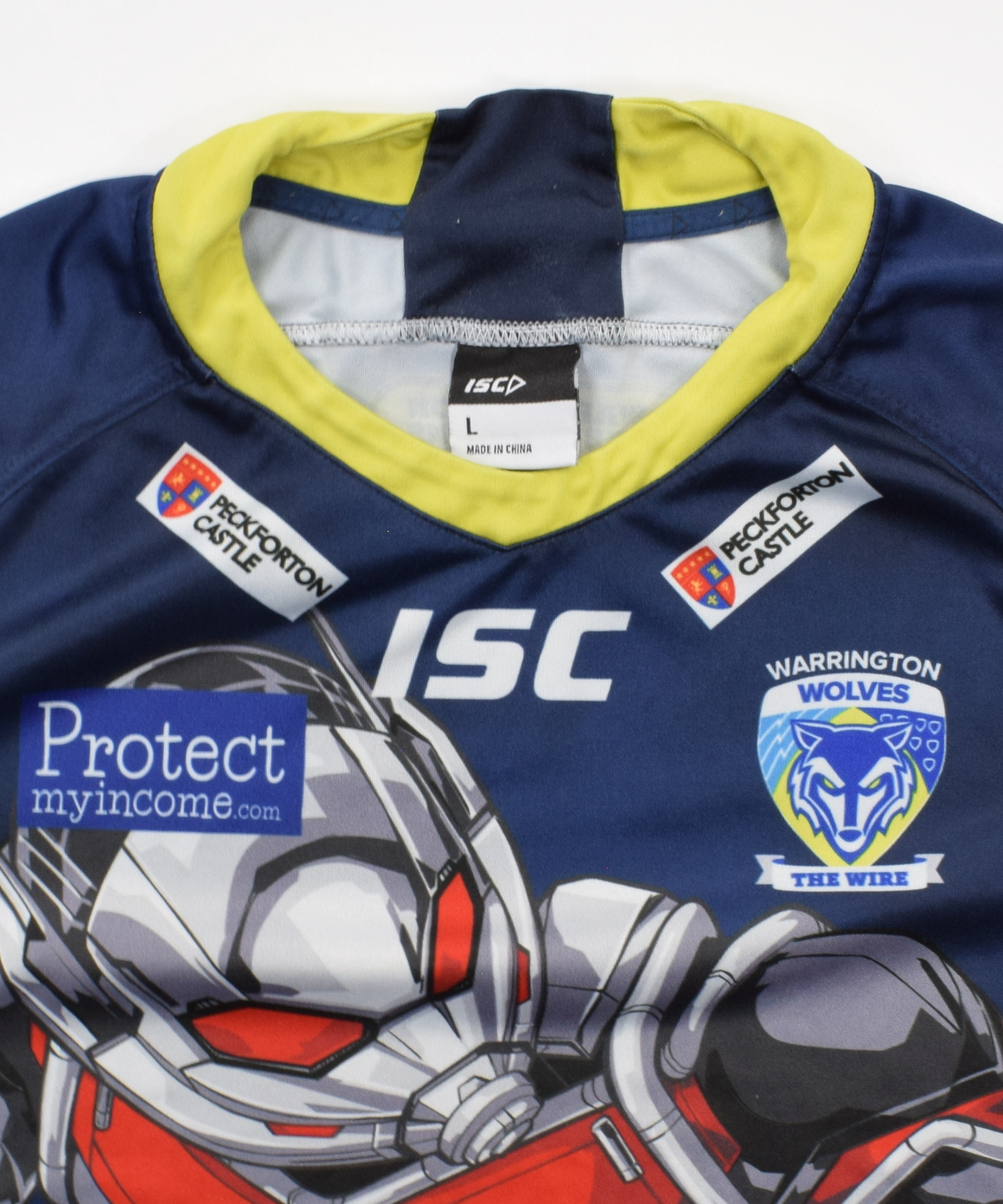 WARRINGTON WOLVES RUGBY ISC SHIRT L Rugby \ Rugby League \ Warrington ...