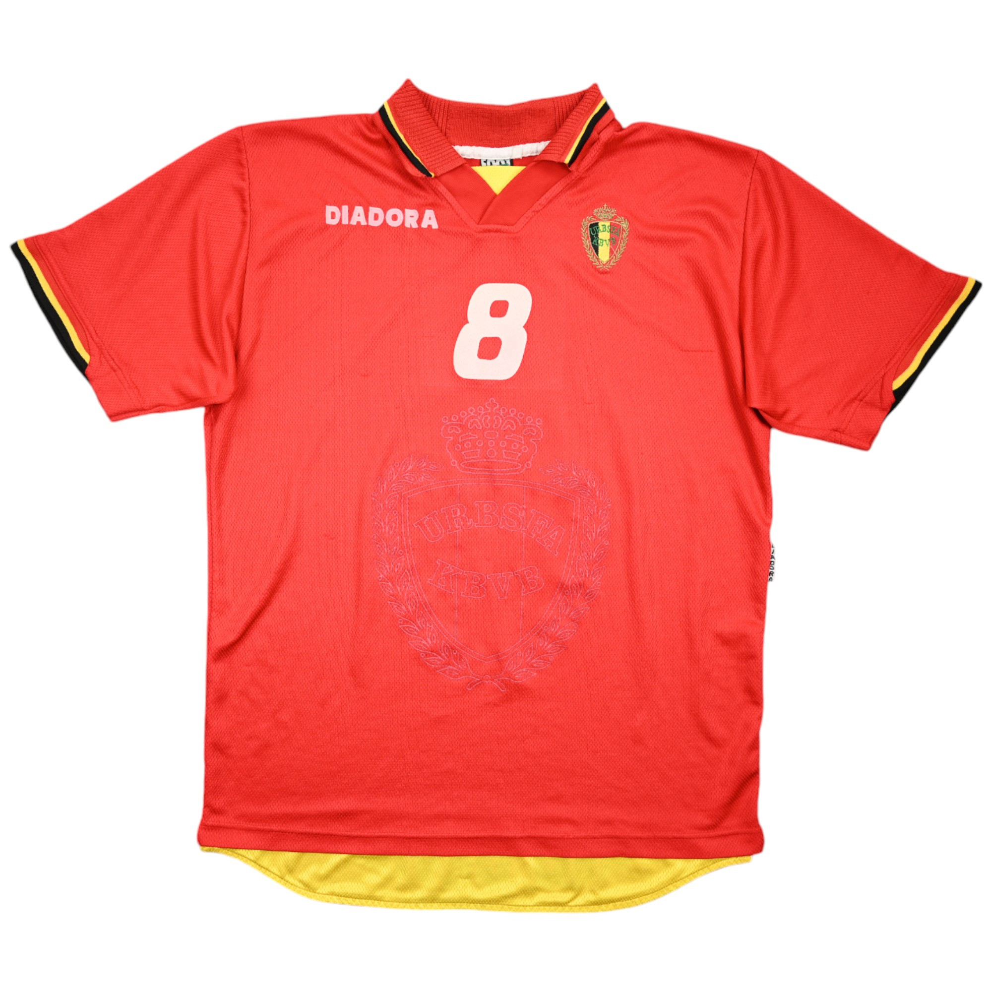 1996-98 BELGIUM #8 SHIRT L National Teams \ Europe \ Other European Teams National Teams ...